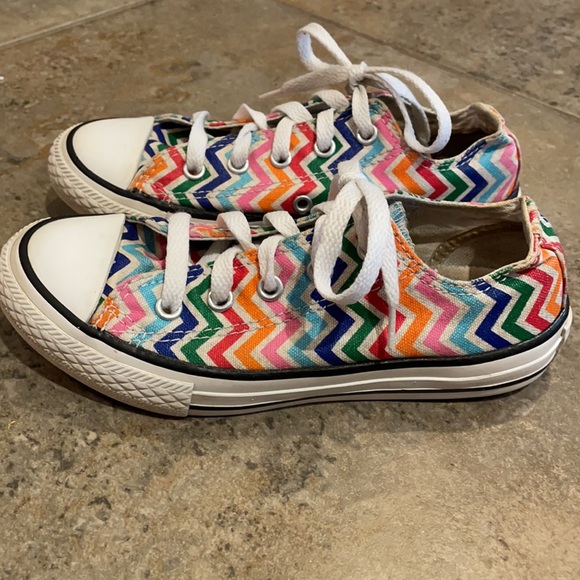 Converse | Shoes | Converse Multi Color Low Top Sneakers Size Juniors 3 ...